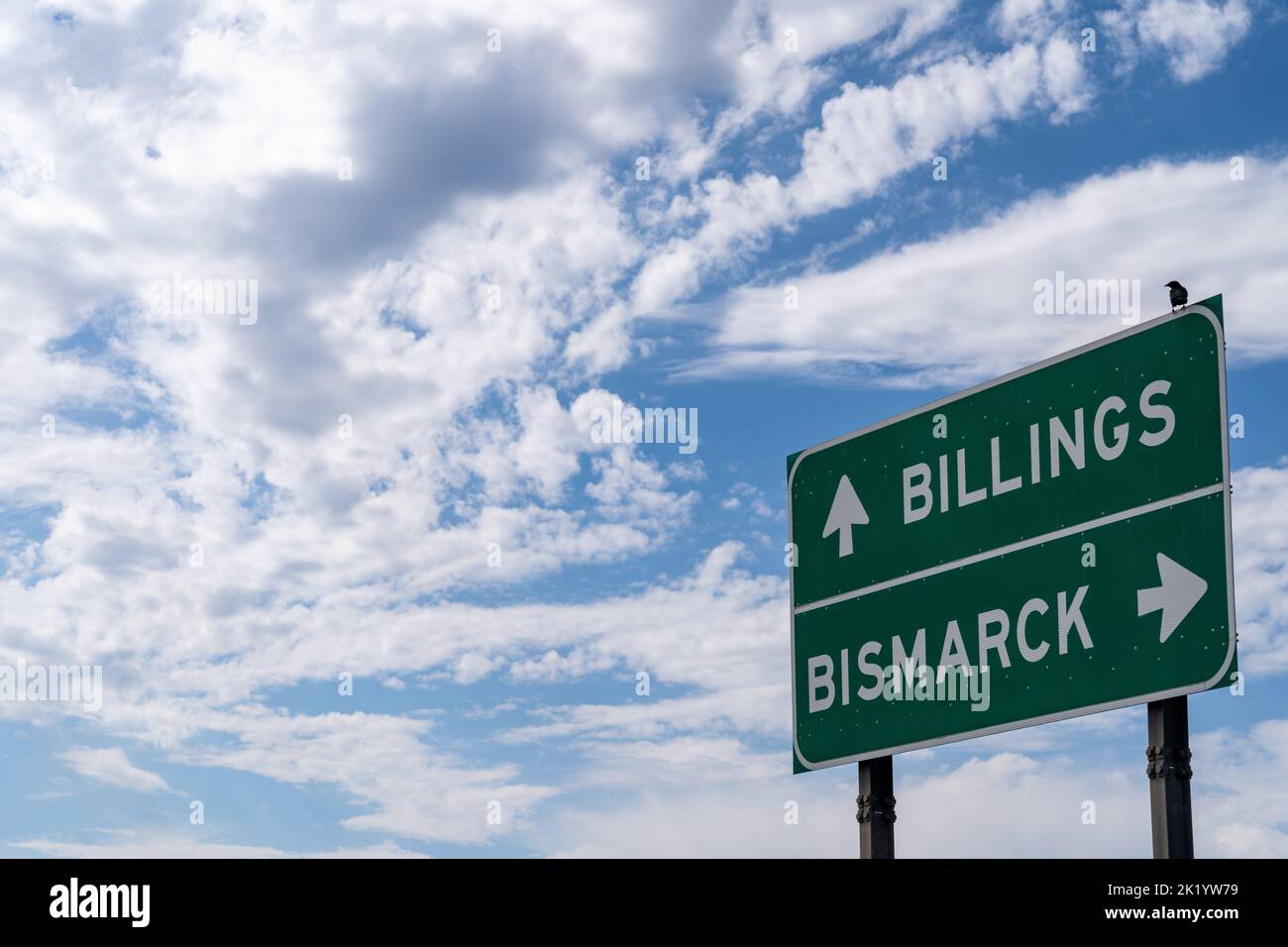 Sign in eastern Montana directing drivers to Billings Montana or ...