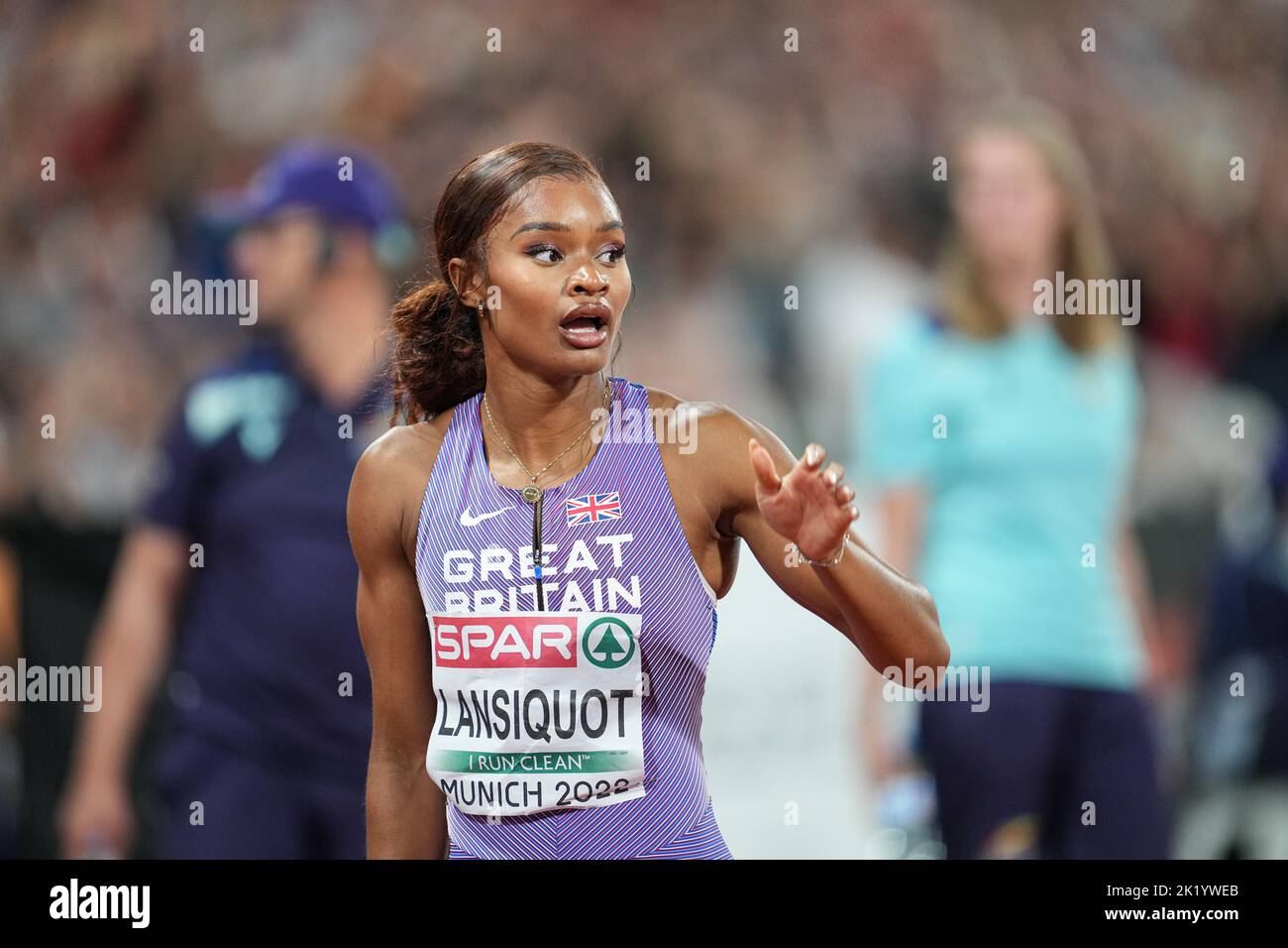Imani-Lara Lansiquot participating in the 100 meters of the European ...
