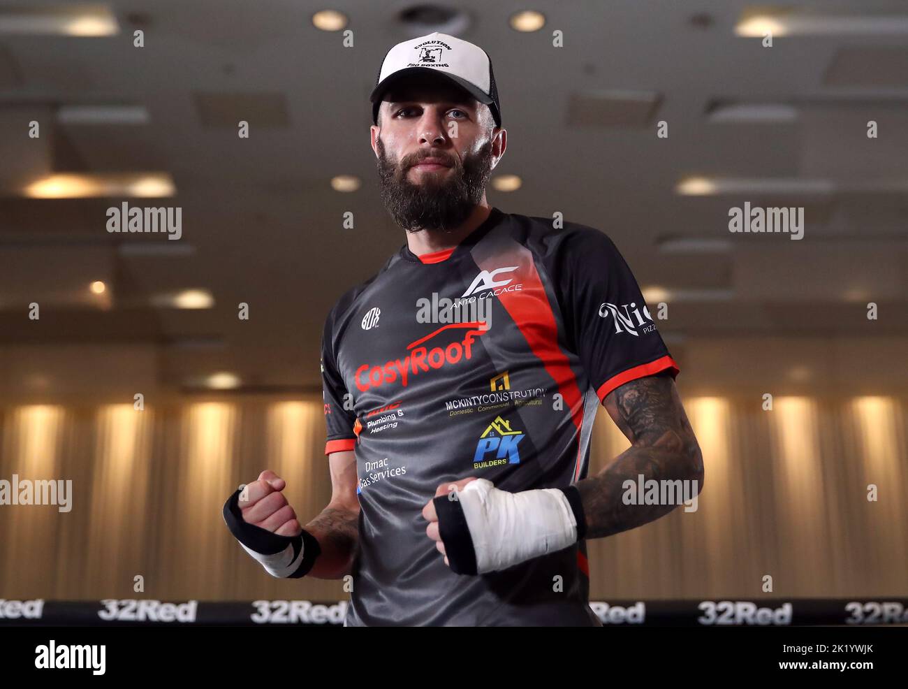 Anthony Cacace during a media workout at the Hilton Deansgate ...