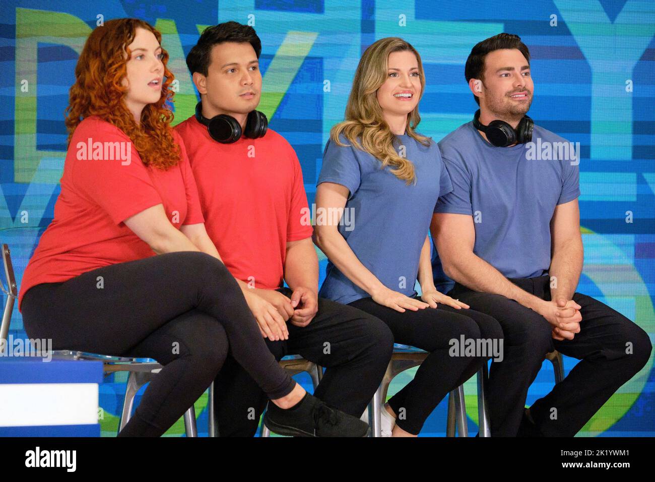 WEDDING OF A LIFETIME, from left: Emma Pederson, Justin Lacey, Brooke D ...