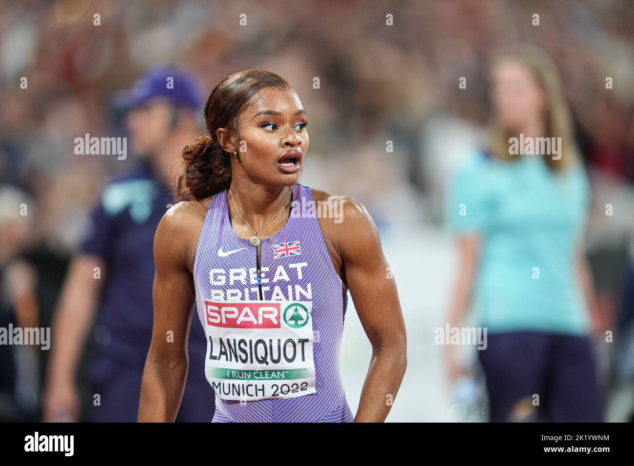 Imani-Lara Lansiquot participating in the 100 meters of the European ...