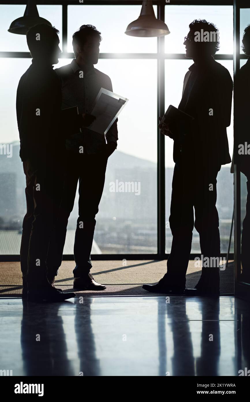 Office Workers Standing Silhouette