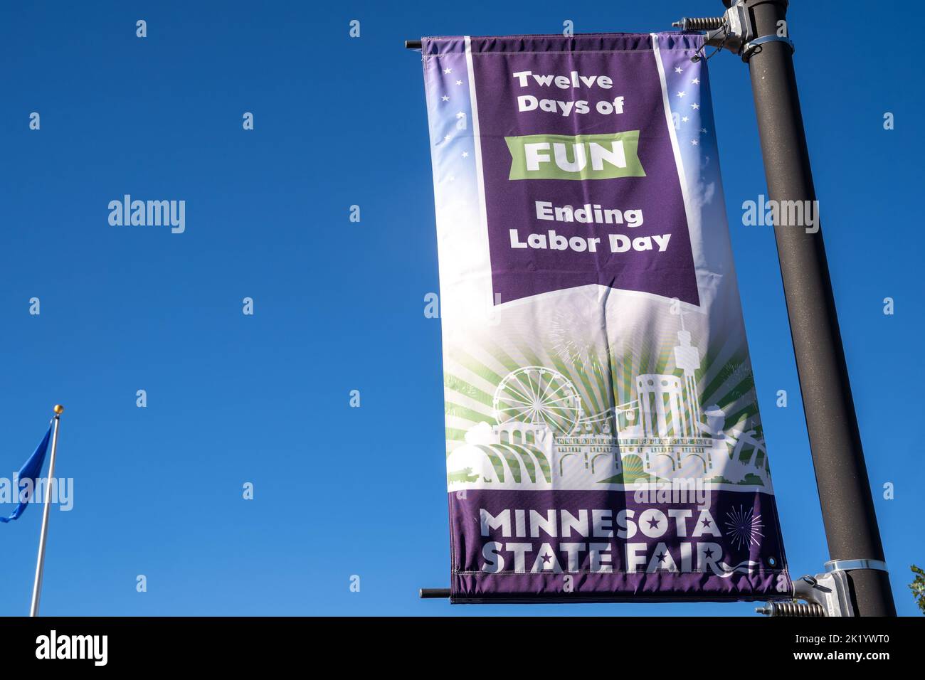 St. Paul, Minnesota - September 3, 2022: Banner flag for the Minnesota ...