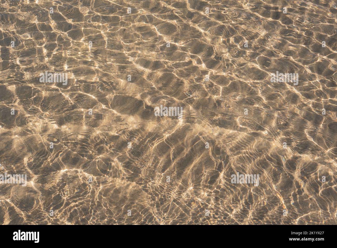 RIPPLES IN THE SAND PHOTOGRAPHED THROUGH THE SEA WATER Stock Photo - Alamy