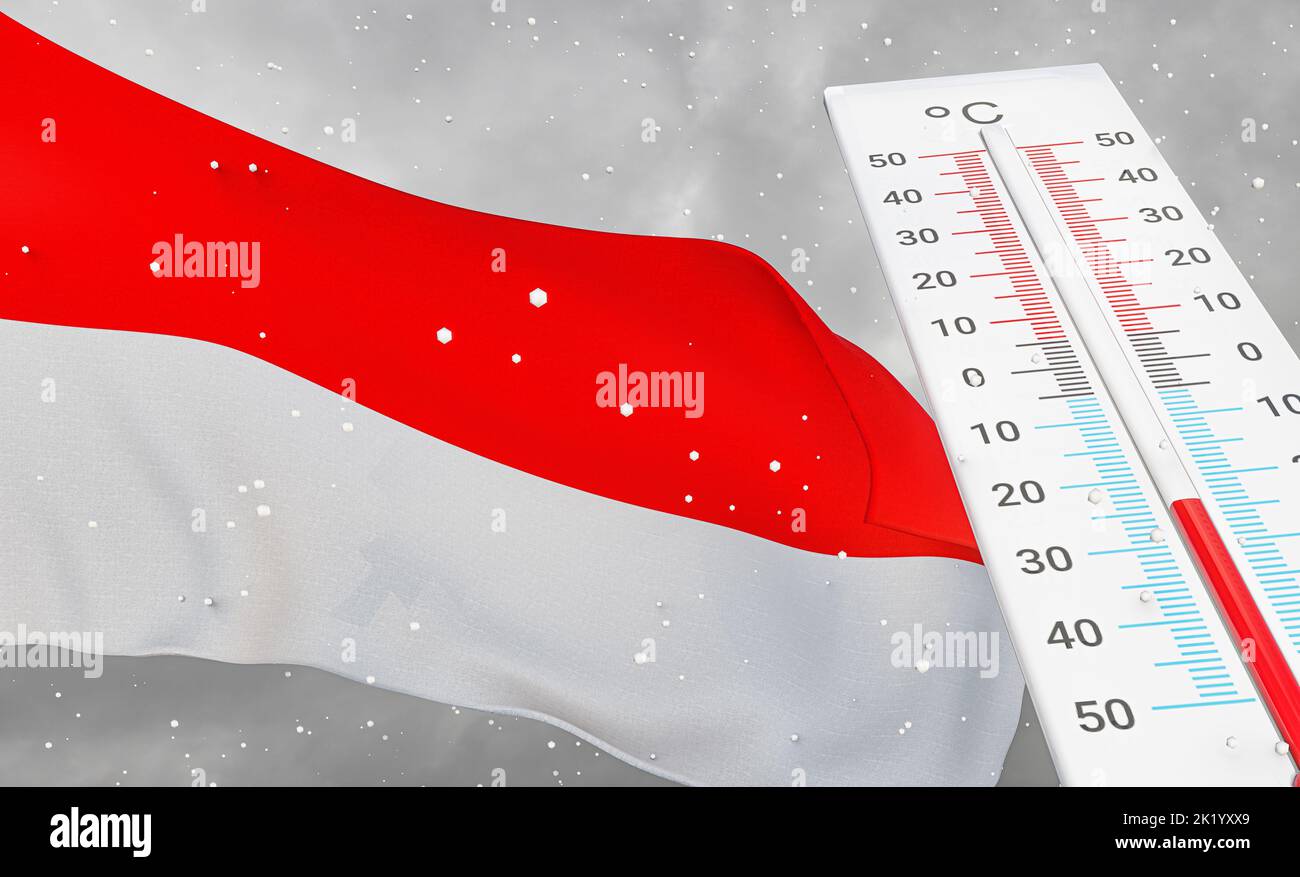 Winter in Indonesia with severe cold, negative temperature, Cold season ...