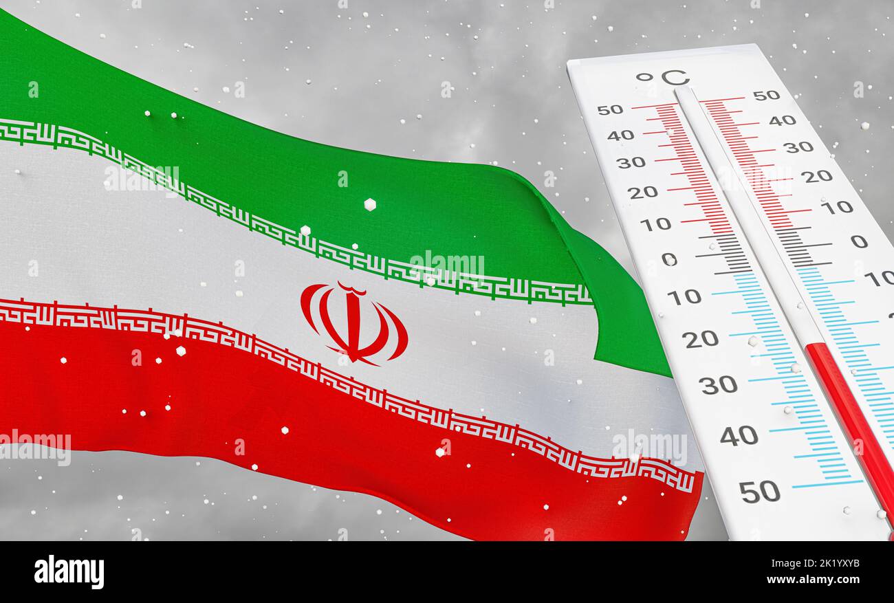 Flag iran with thermometer 3d work hi-res stock photography and images ...