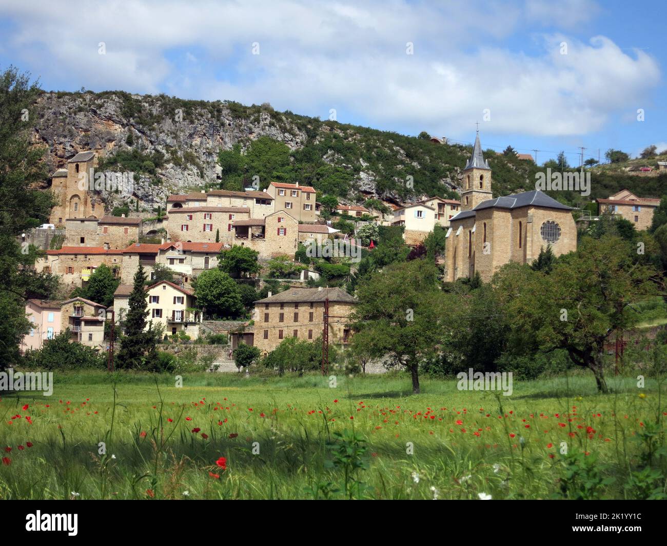 Peyre village, one of "The most beautiful villages of France", Aveyron ...