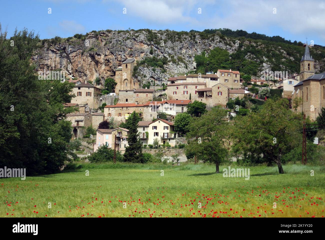 Peyre village, one of "The most beautiful villages of France", Aveyron ...