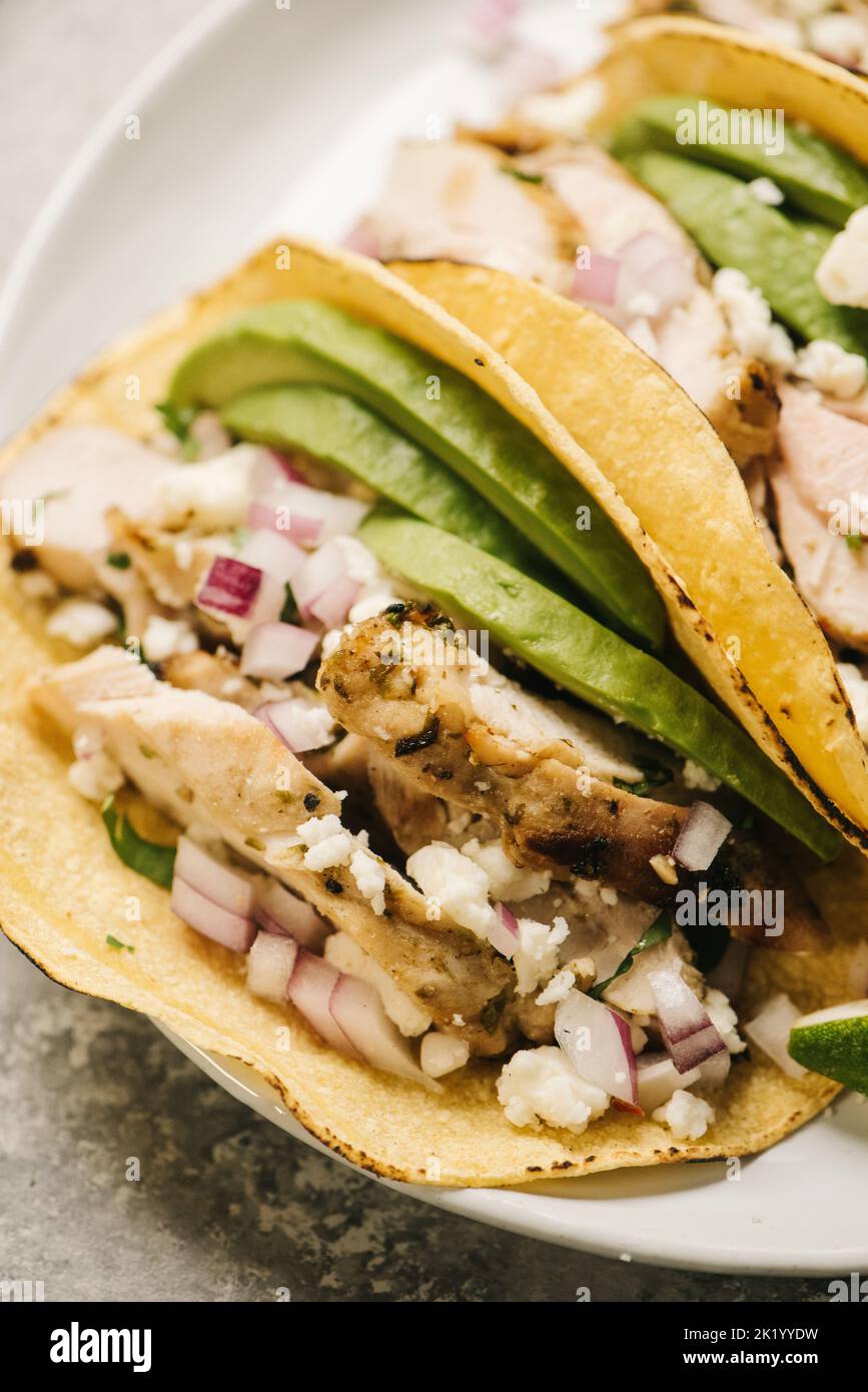 Chicken taco meal hi-res stock photography and images - Alamy
