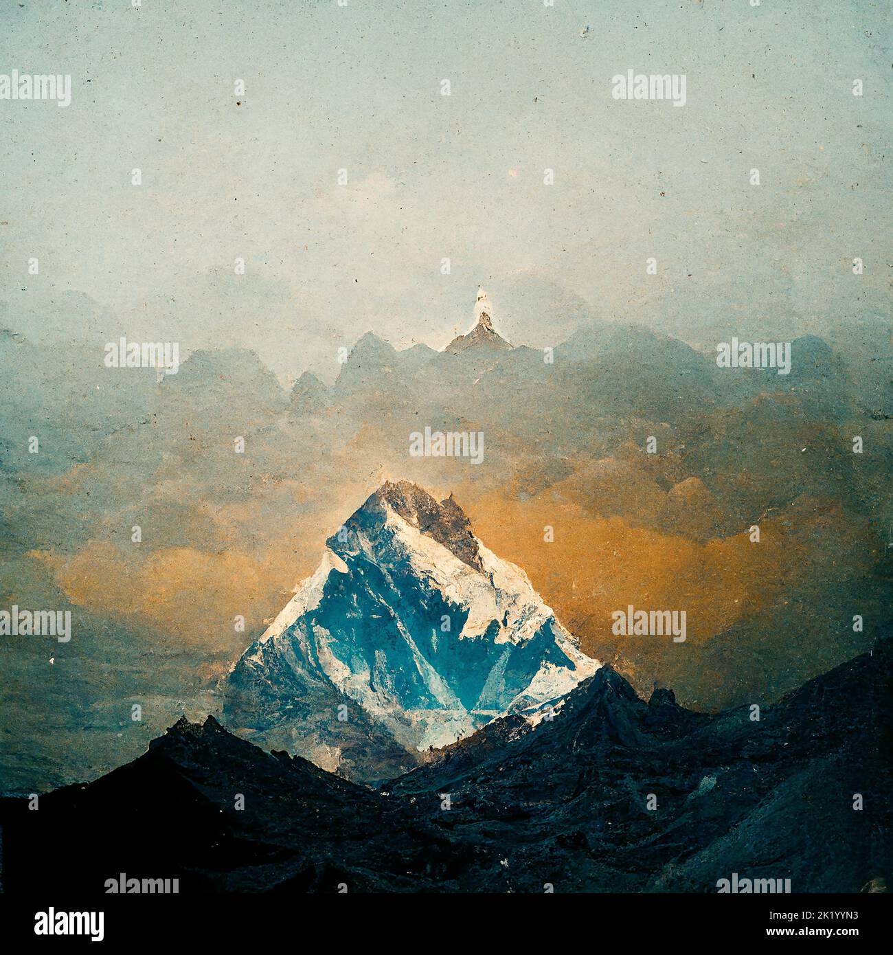 Mount everest illustration hi-res stock photography and images - Alamy