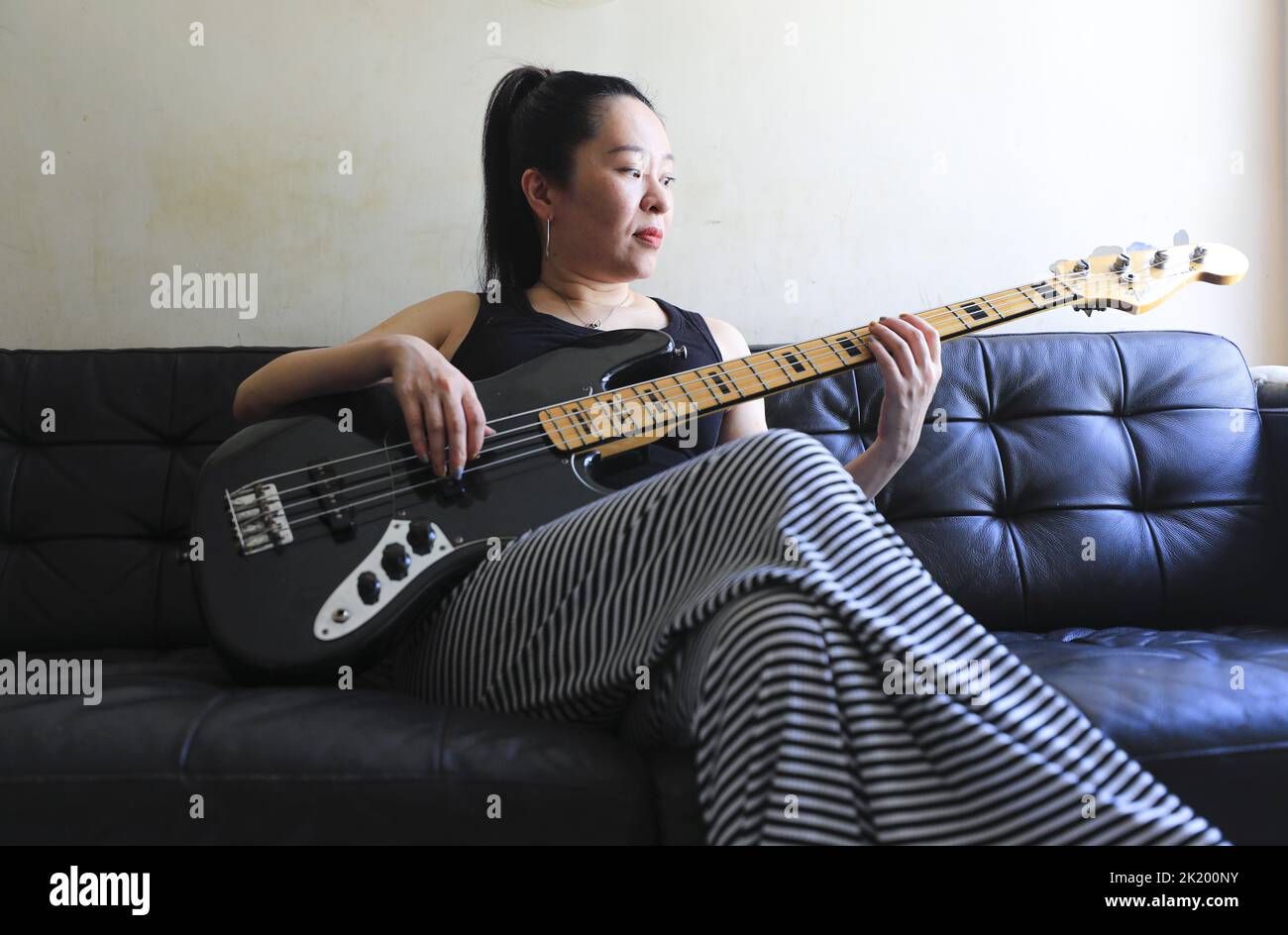 Musician Kylie Chow Kit-yee Photographed at her home in Yau Ma Tei ...