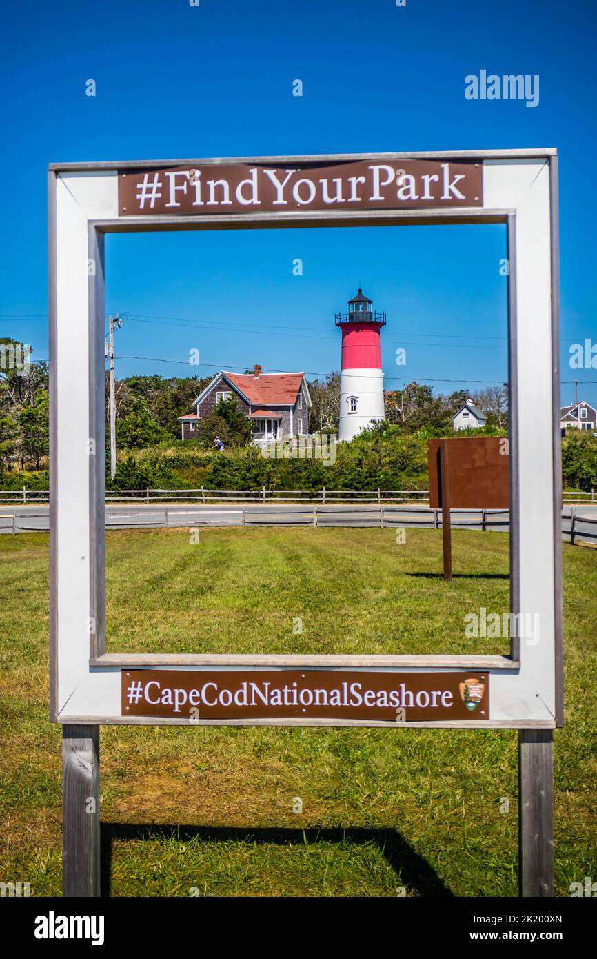 An entrance road going to Cape Cod National Seashore Stock Photo - Alamy