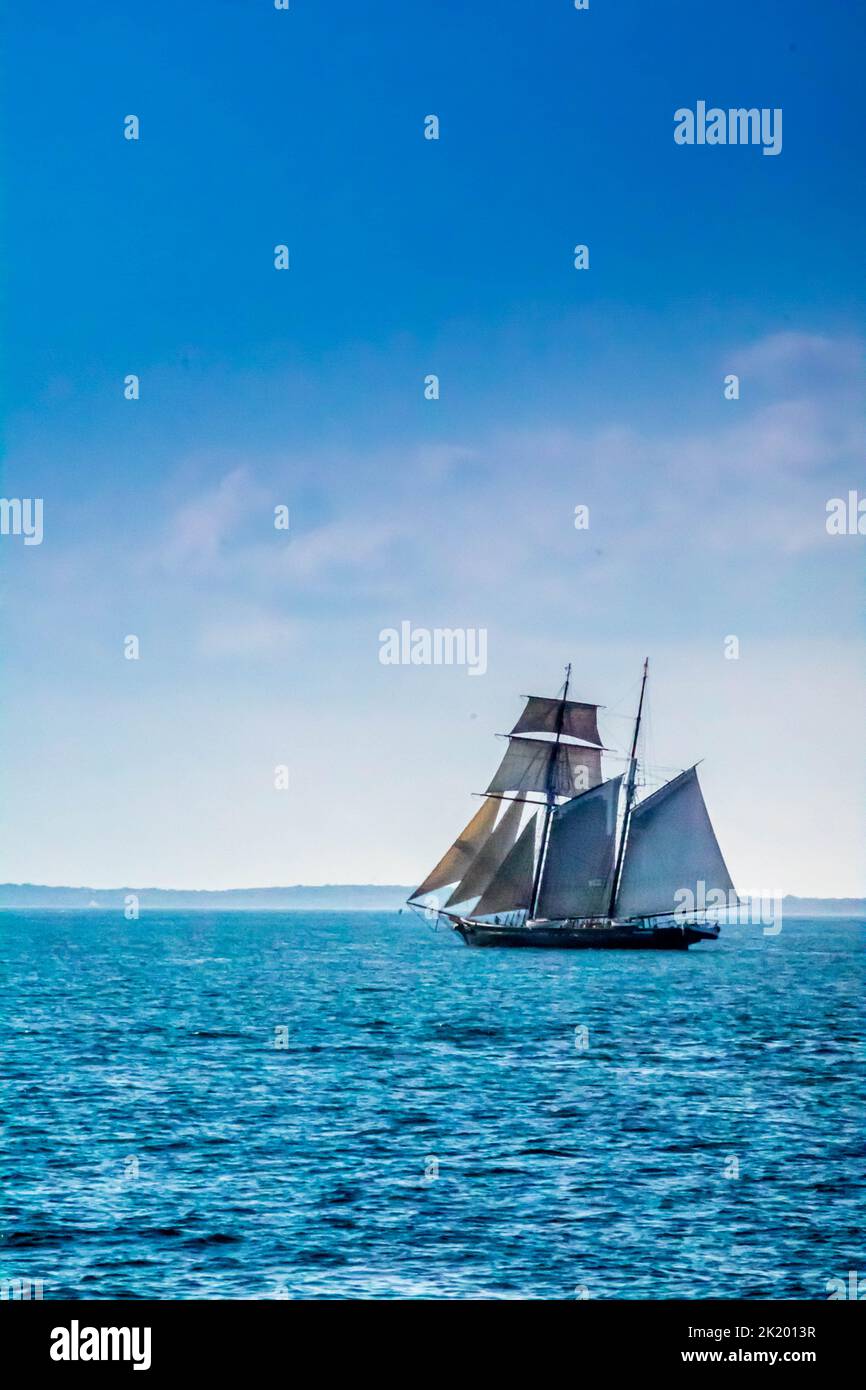 A beautifully private owned sailboat in Cape Cod, Massachusetts Stock ...