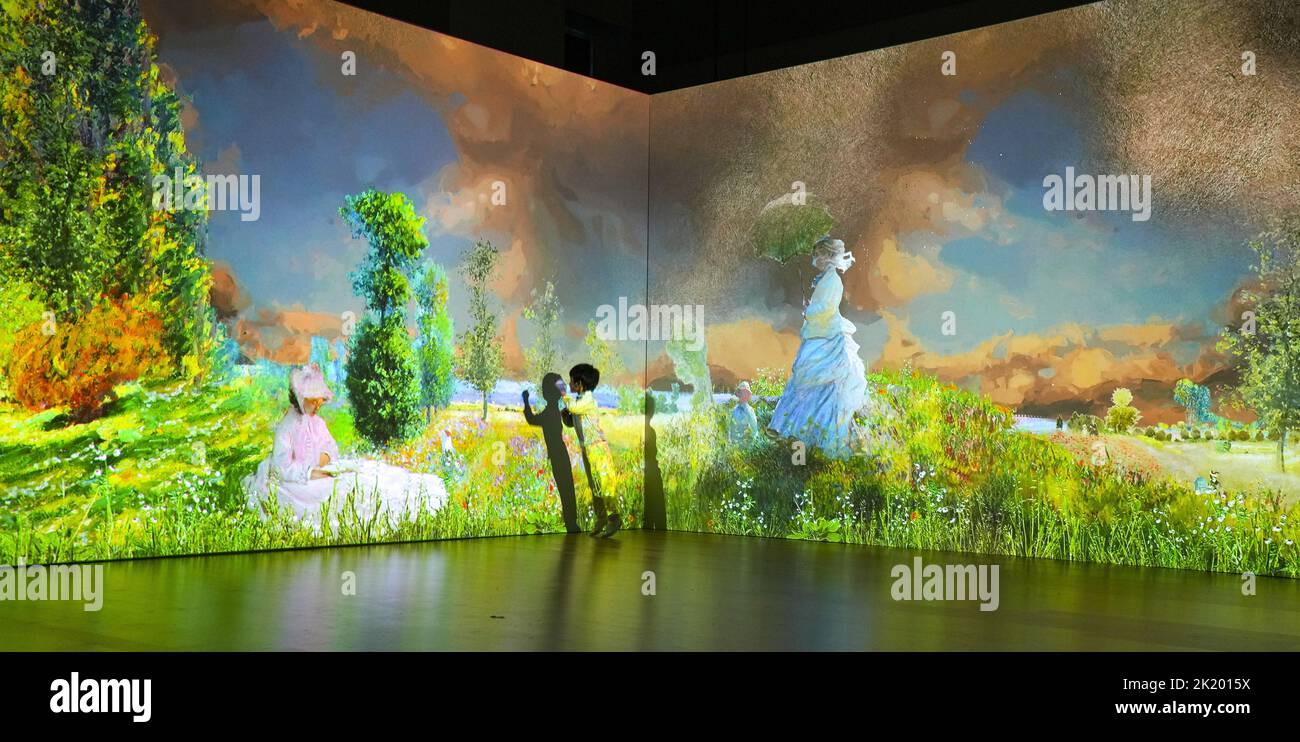 Press conference of "En Voyage with Claude Monet" held at Xiqu Centre ...