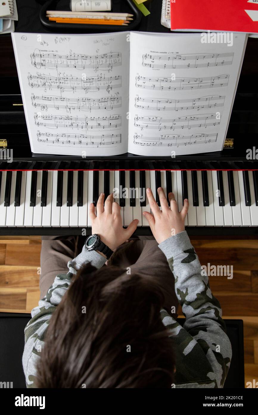 Overhead portrait teenage boy hi-res stock photography and images - Alamy