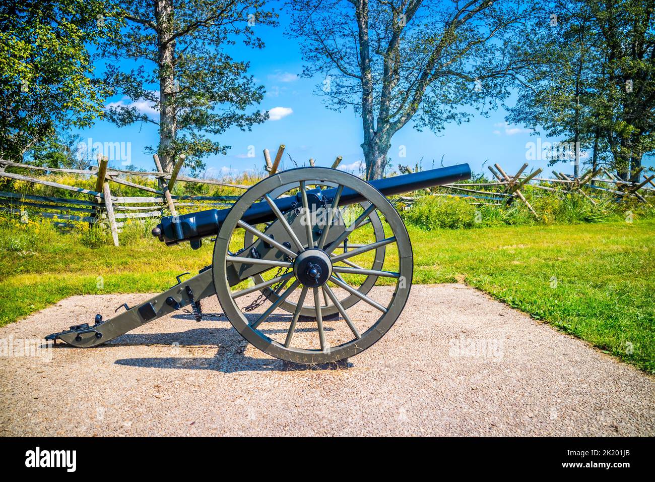 An old 19th century artillery cannon in Gettysburg, Pennsylvania Stock ...
