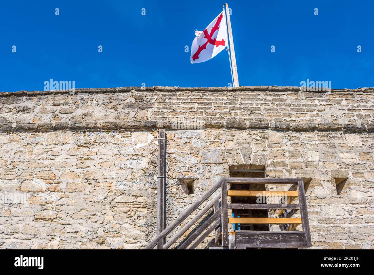 A fortified military base stronghold in St Augustine, Florida Stock ...