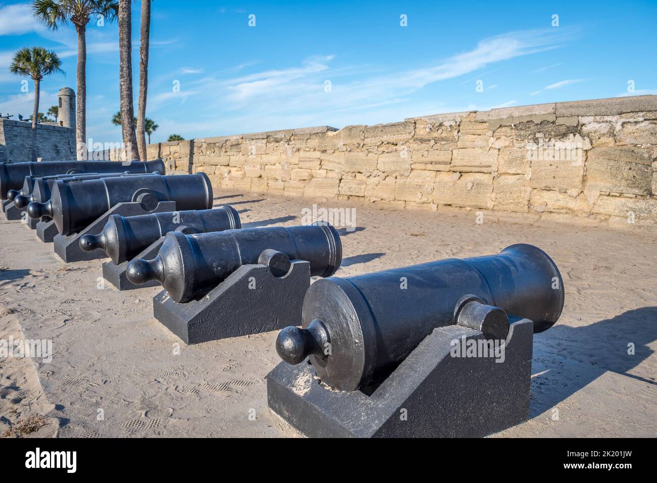 A fortified military base stronghold in St Augustine, Florida Stock ...