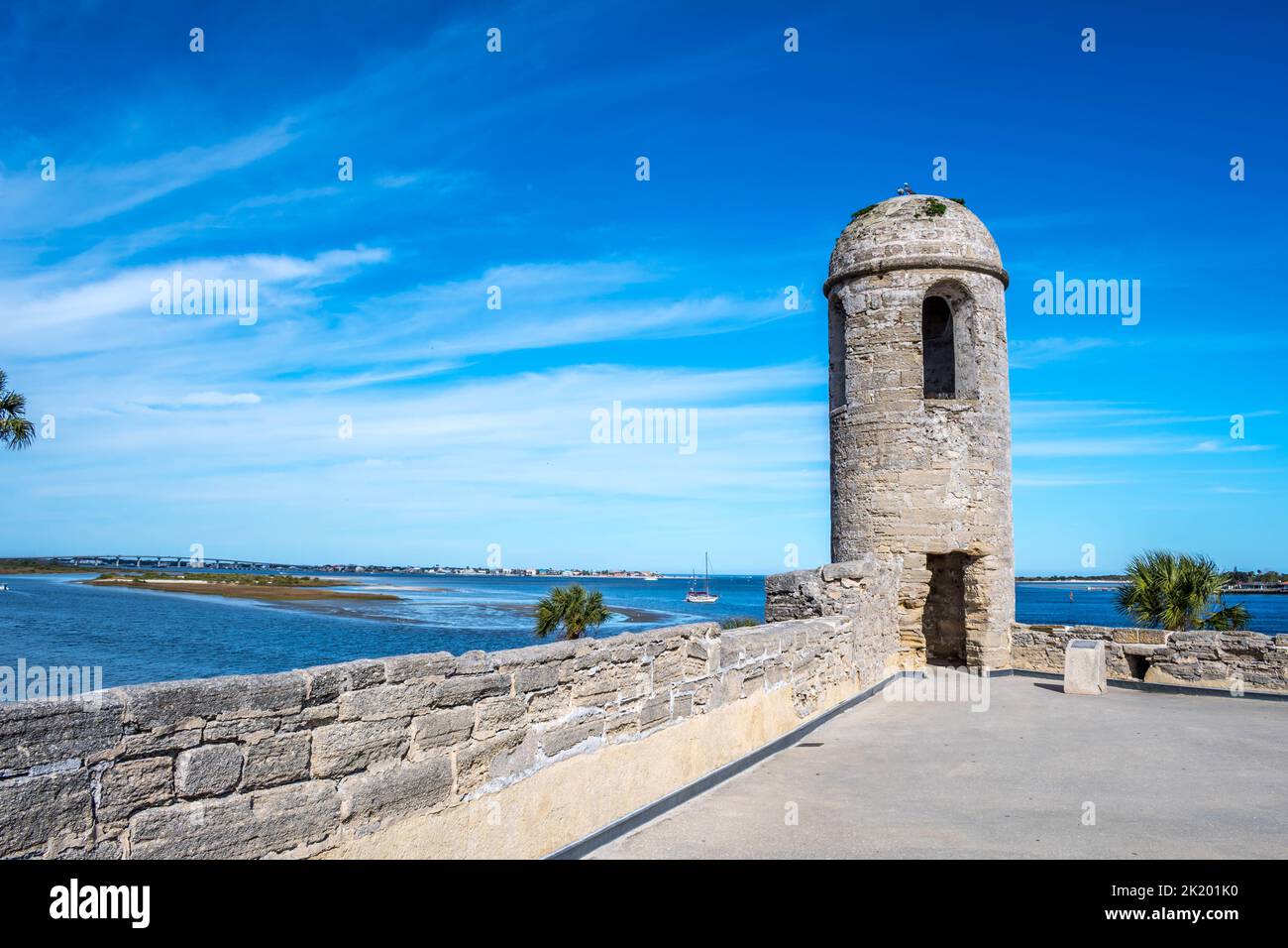 A fortified military base stronghold in St Augustine, Florida Stock ...