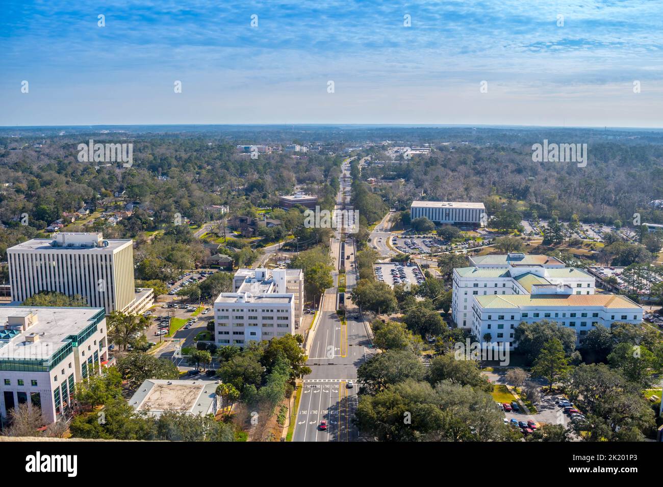 City View From Inside The Old Capital Of Tallahassee Florida Stock