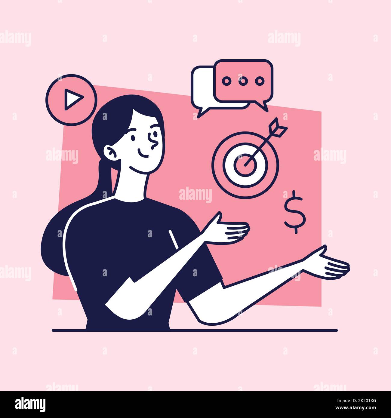 Woman target store Stock Vector Images - Alamy