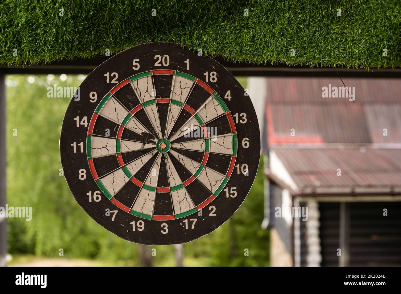 Success hitting target aim goal achievement concept background - three ...