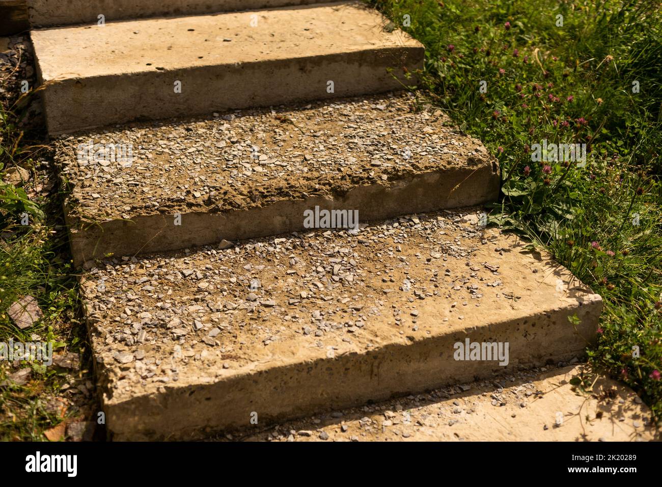 Natural stone stairs landscaping in home garden Stock Photo - Alamy