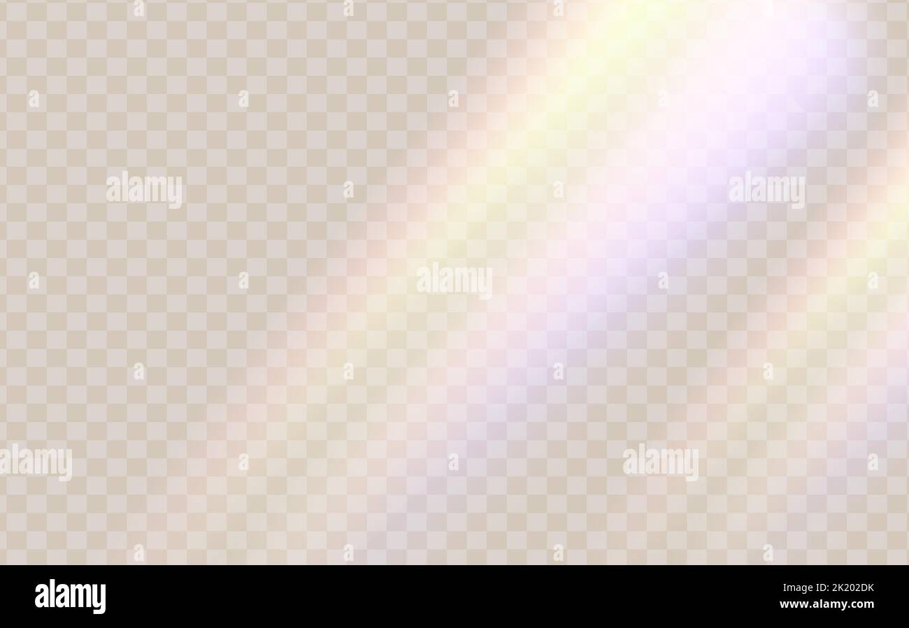 Glare or reflection from water and glass.Rainbow highlights on a black ...
