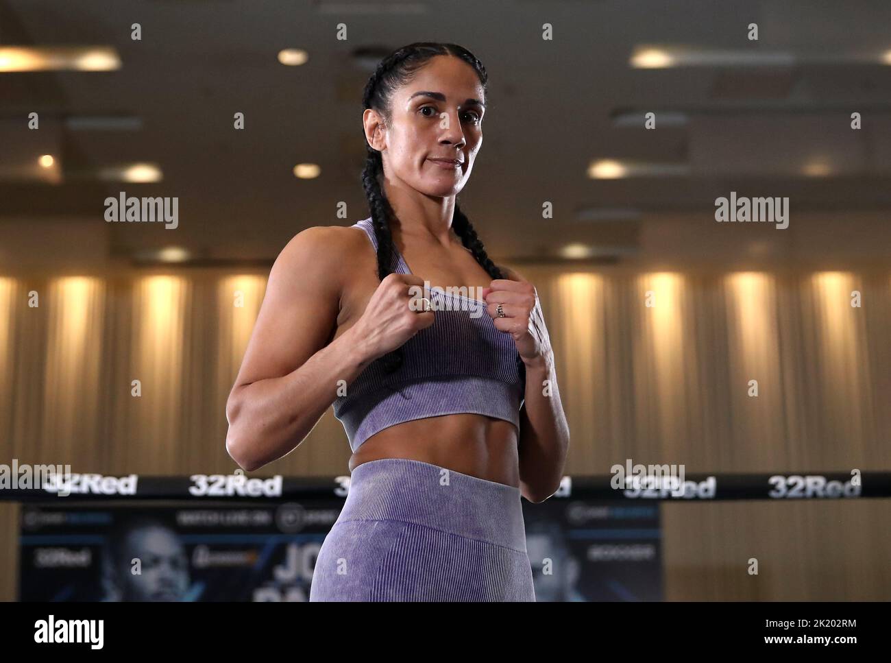 Amanda Serrano during a media workout at the Hilton Deansgate ...
