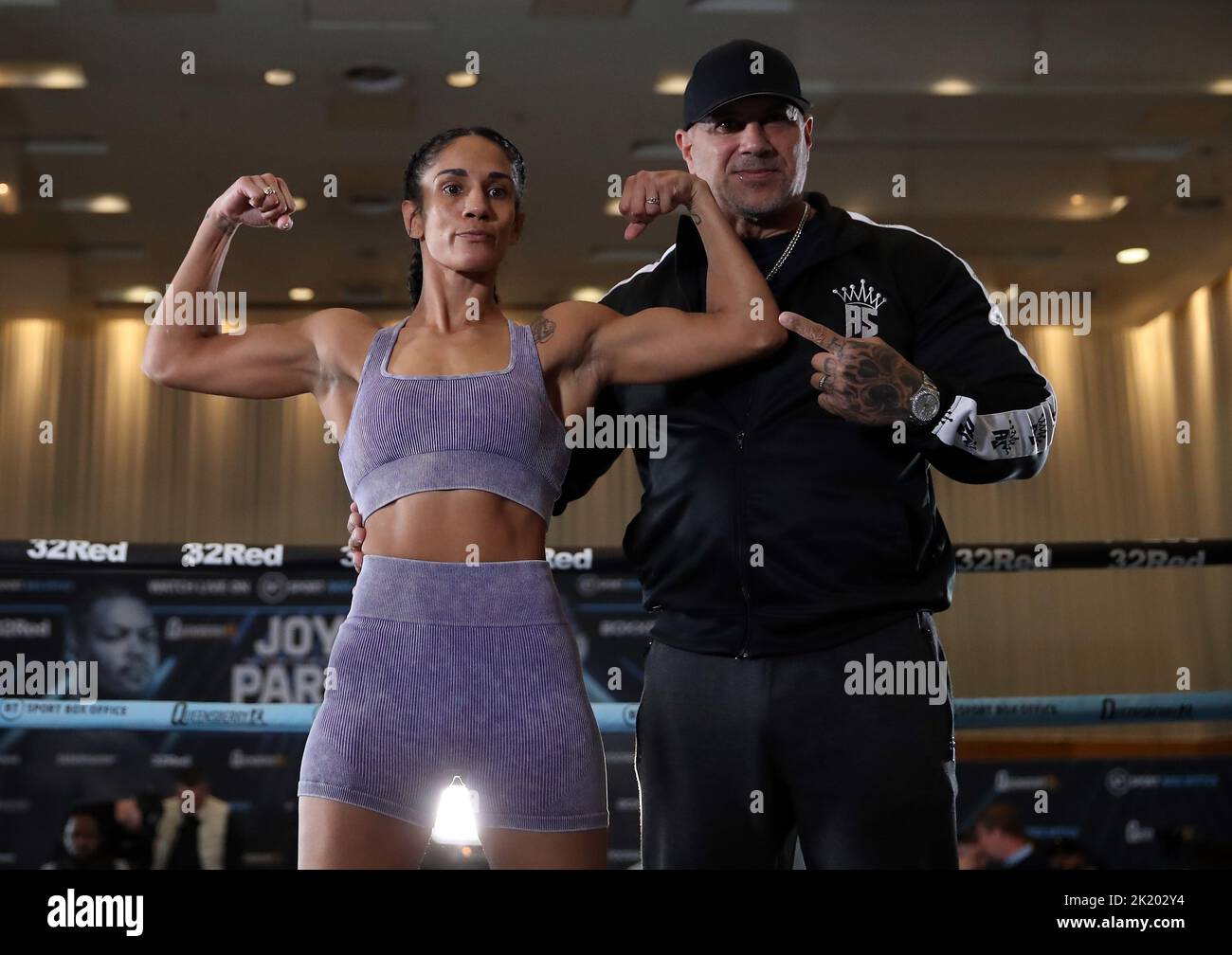 Amanda Serrano during a media workout at the Hilton Deansgate ...