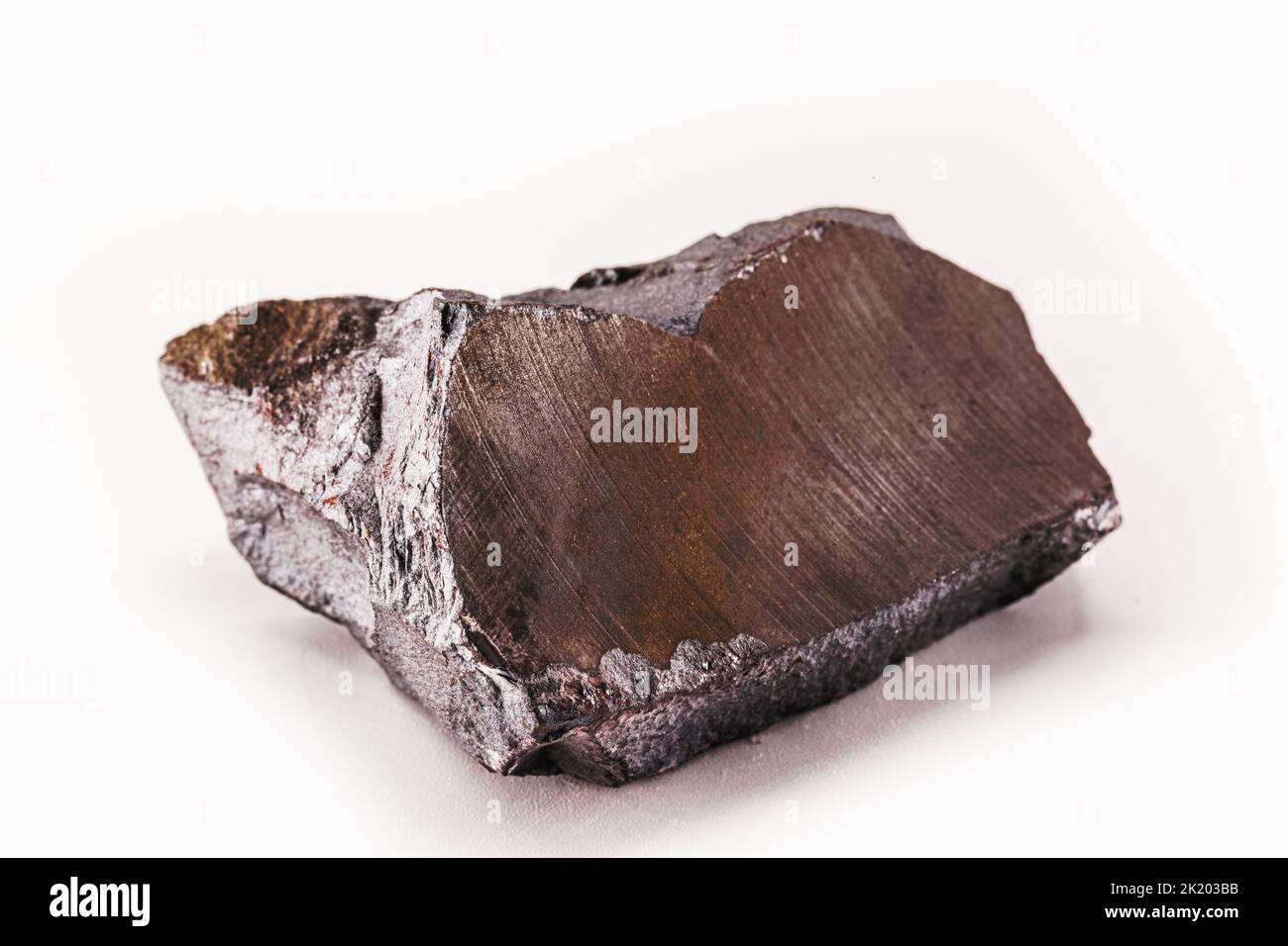 steel ore, produced from iron ore, isolated white background Stock ...
