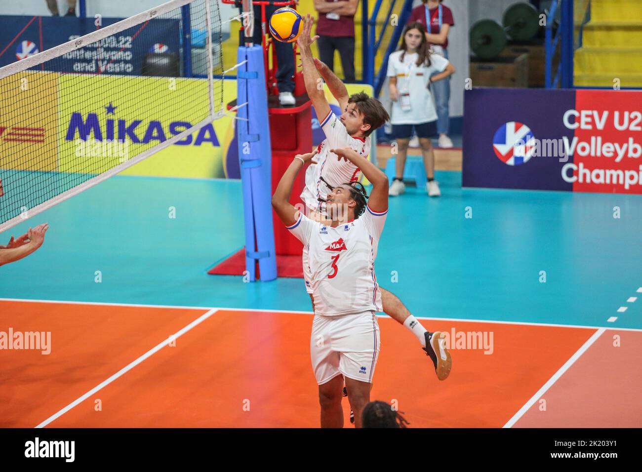 Spike of Simon Magnin (FRA) during U20 European Championship - France ...