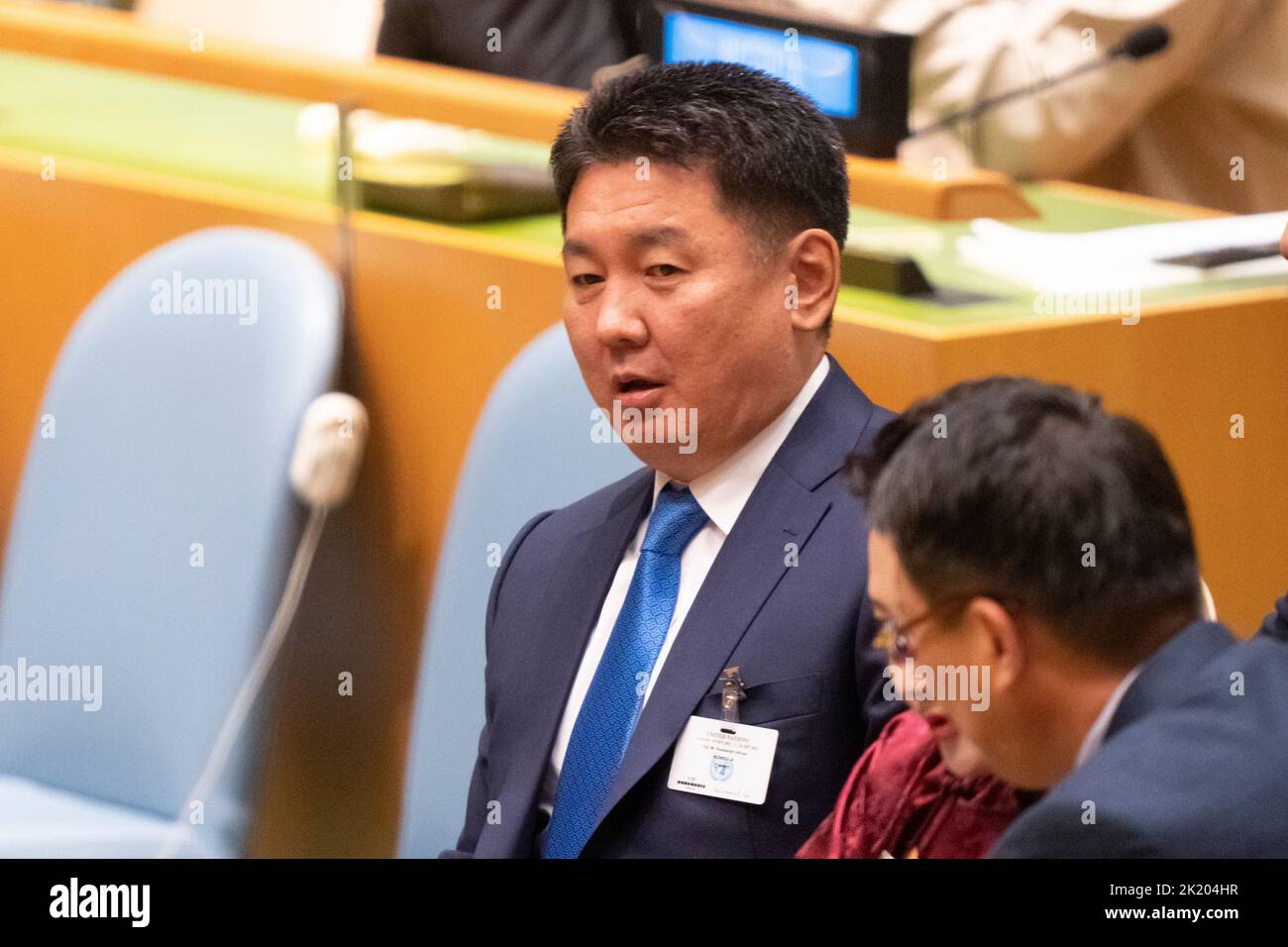 New York, NY - September 21, 2022: Khurelsukh Ukhnaa, President of ...