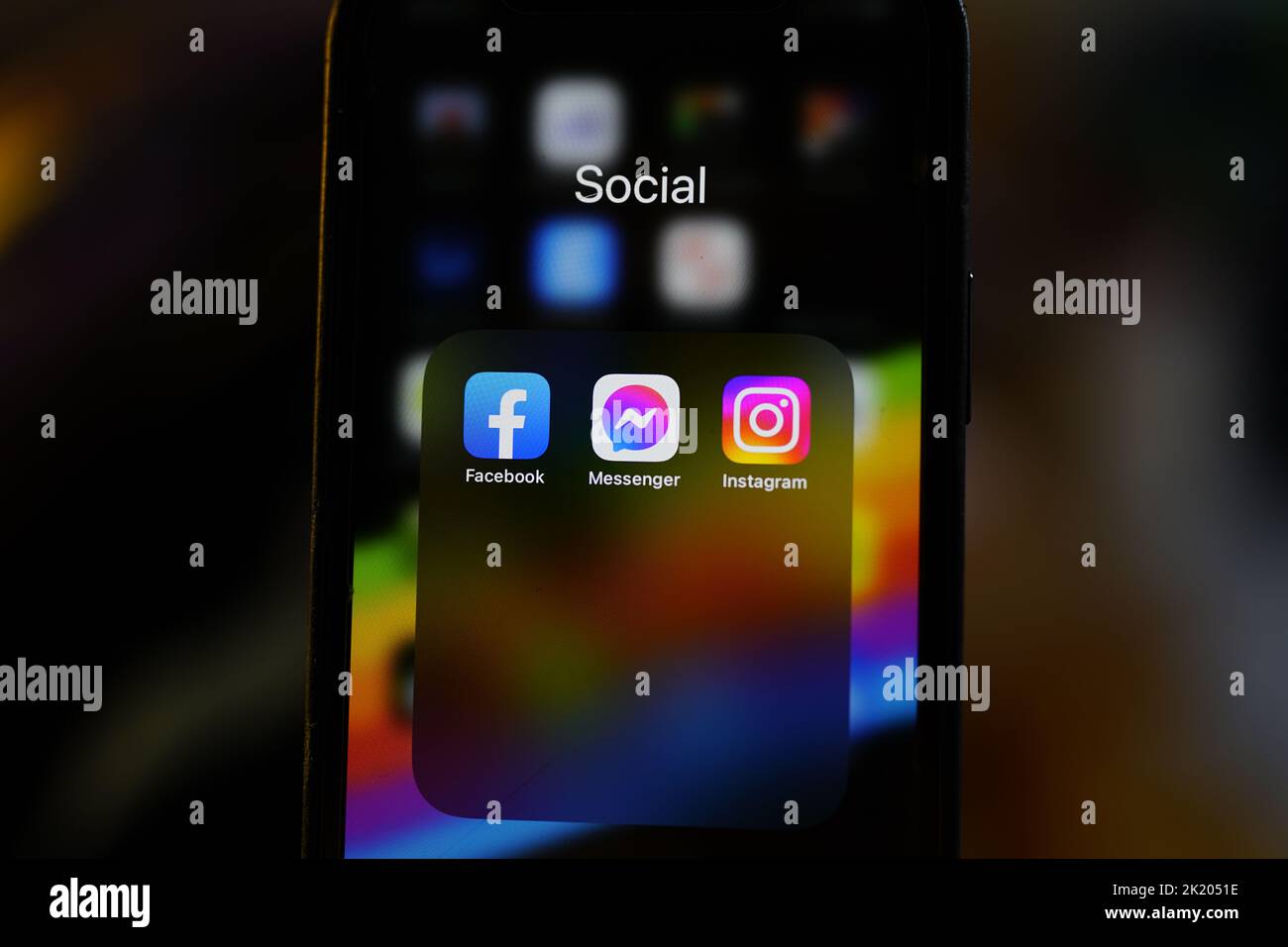 Social media icons on a smartphone Stock Photo - Alamy