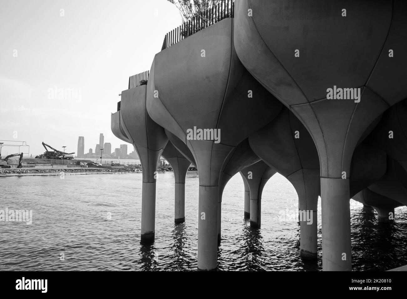 Little Island at Pier 55 along the Hudson River in New York City, NY ...