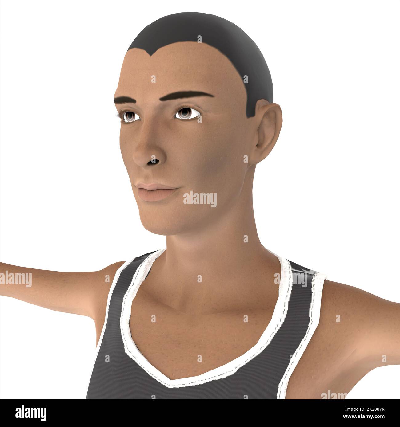 Arthur young boy 3d modelling Stock Photo - Alamy