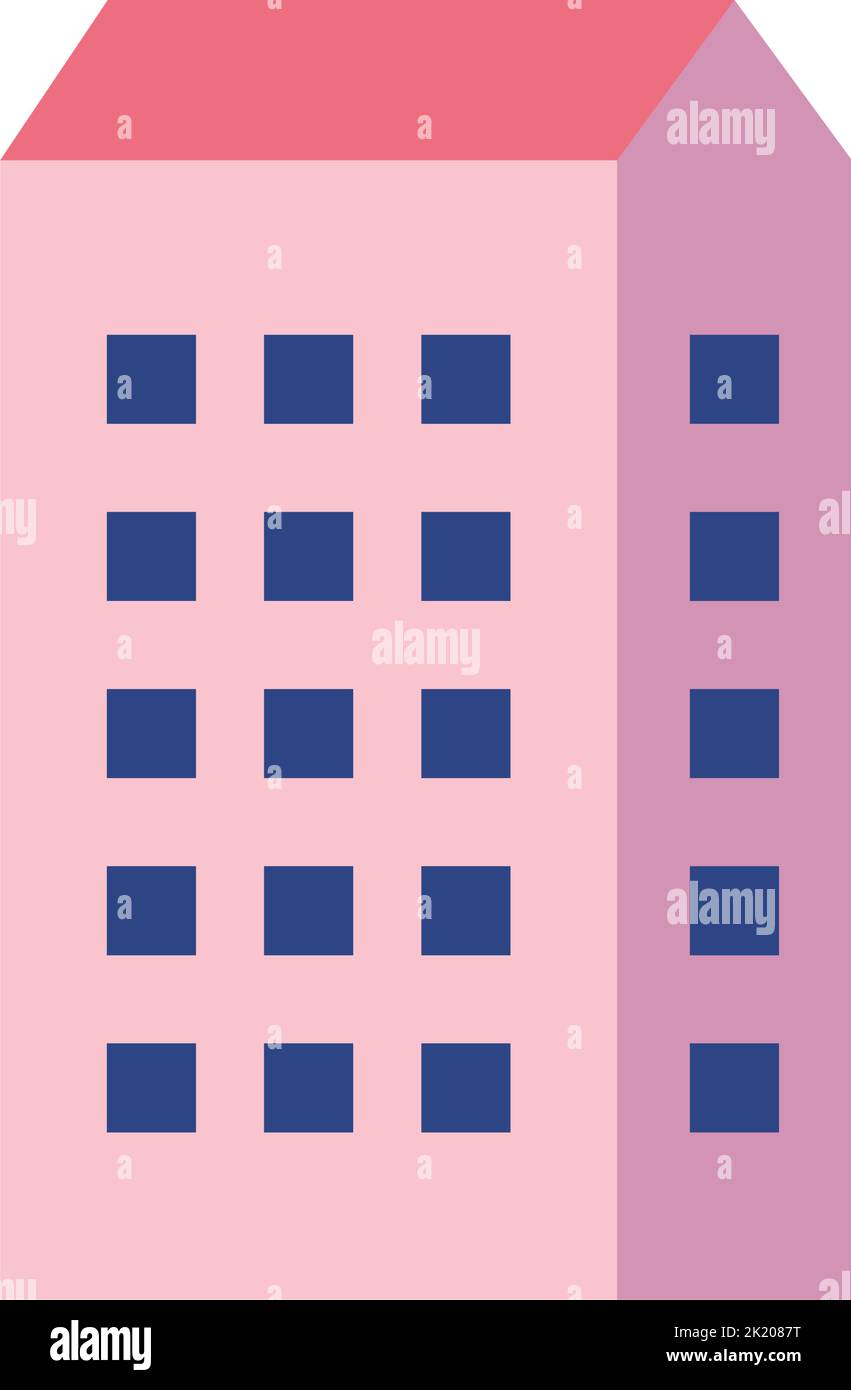 building pink front Stock Vector Image & Art - Alamy