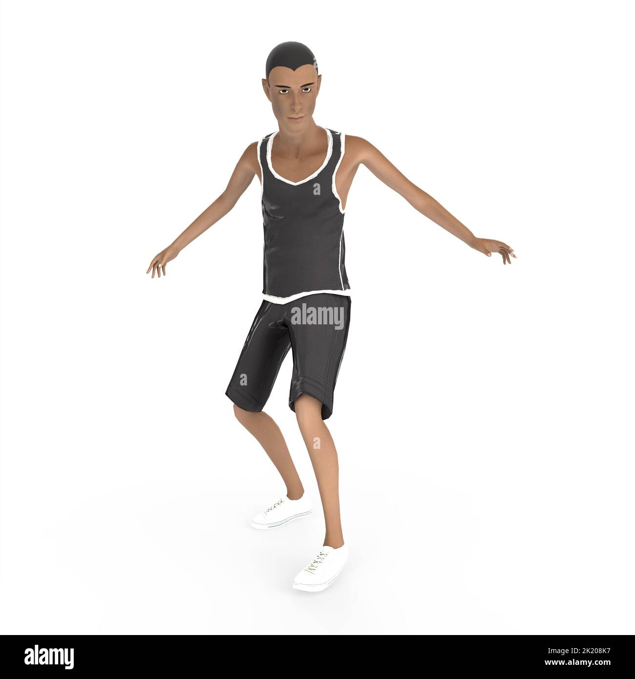 Arthur young boy 3d modelling Stock Photo - Alamy