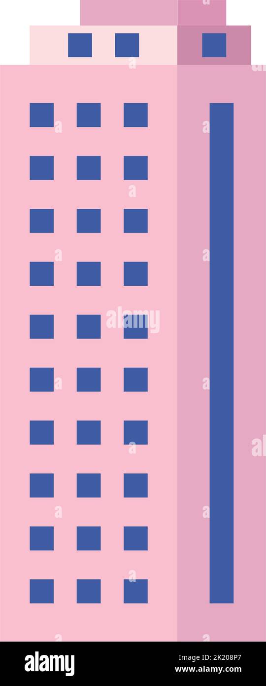 Big pink house Stock Vector Images - Alamy