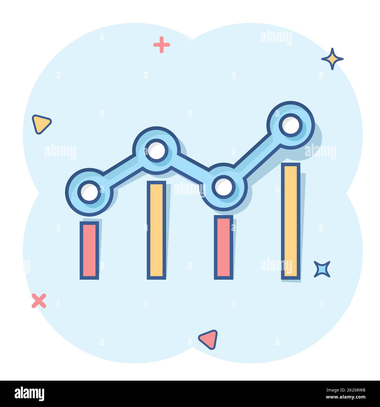 Benchmark measure icon in comic style. Dashboard rating vector cartoon ...