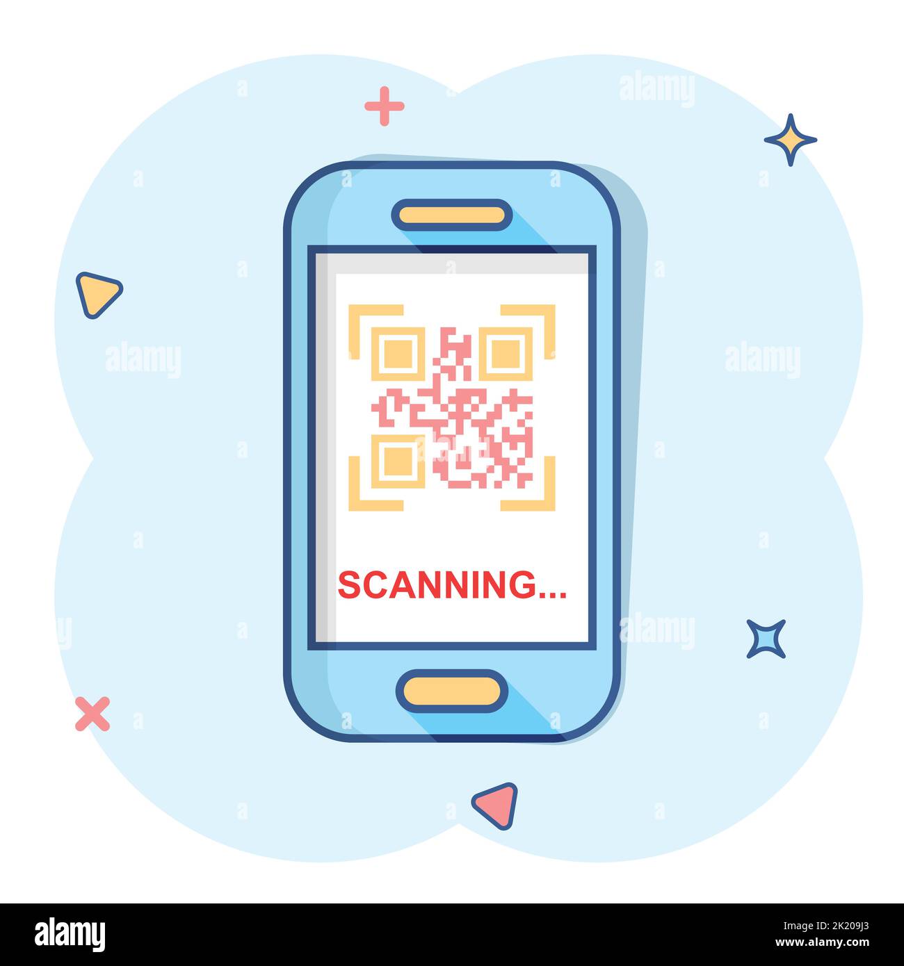 Phone qr scanning label Stock Vector Images - Alamy