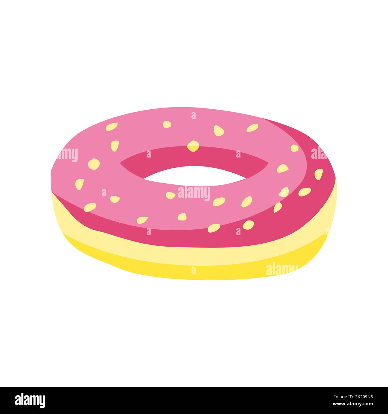 cute of donut on cartoon version,vector illustration Stock Vector Image ...