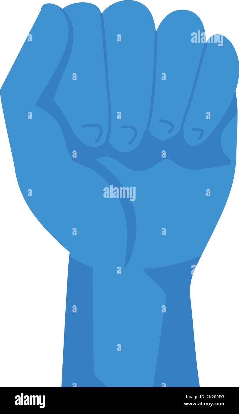 blue hand fist Stock Vector Image & Art - Alamy
