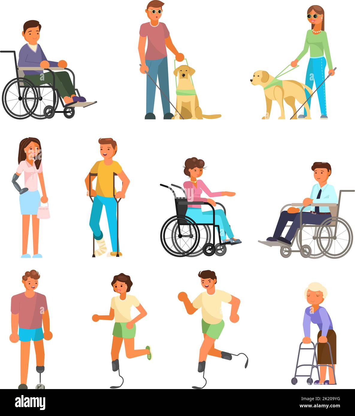 Disabled people vector flat isolated icon set Stock Vector Image & Art ... Disabled people vector flat isolated icon set Stock Vector Image & Art ...
