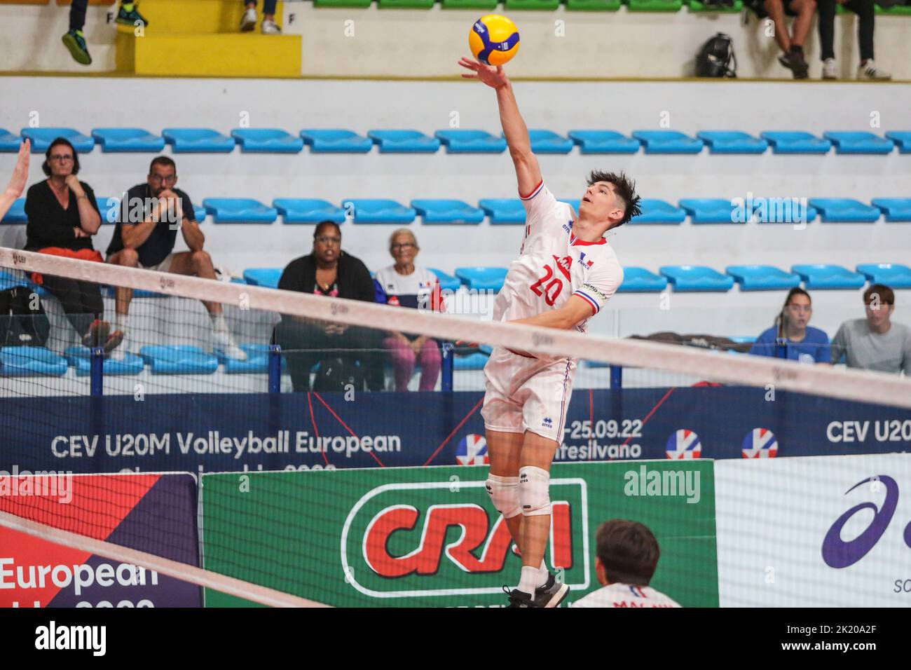 Spike of Nathan Feral (FRA) during U20 European Championship - France ...