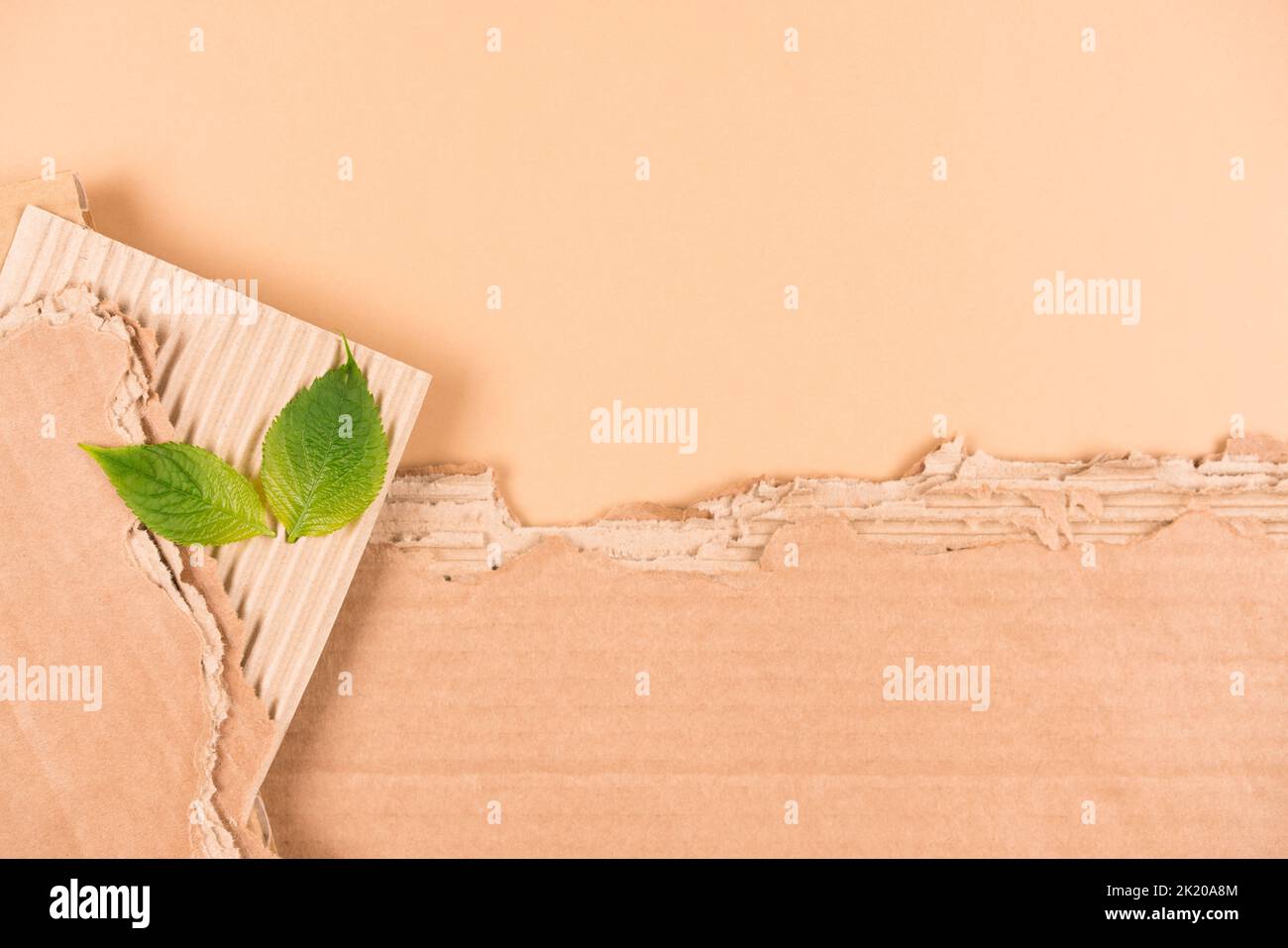 Paper sustainable packaging background - many corrugated cardboard ...