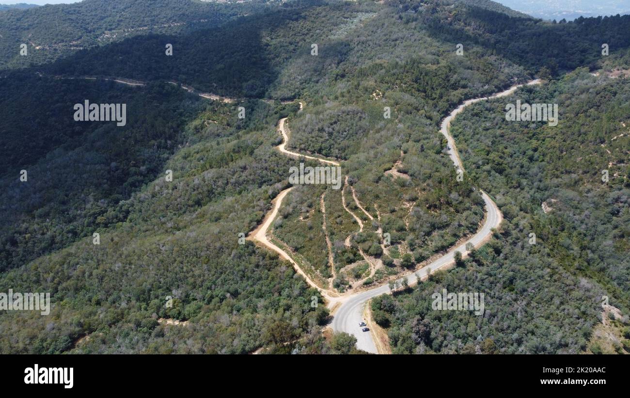 A drone photo of a walking trail from above Stock Photo - Alamy