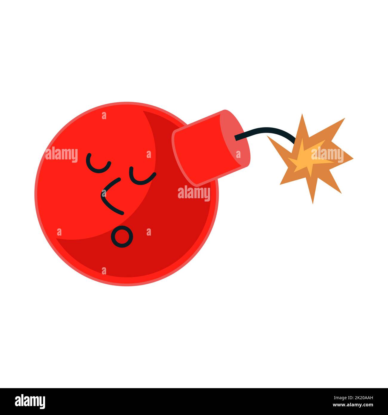 Bomb character. Round weapon mascot with funny emotion and face ...