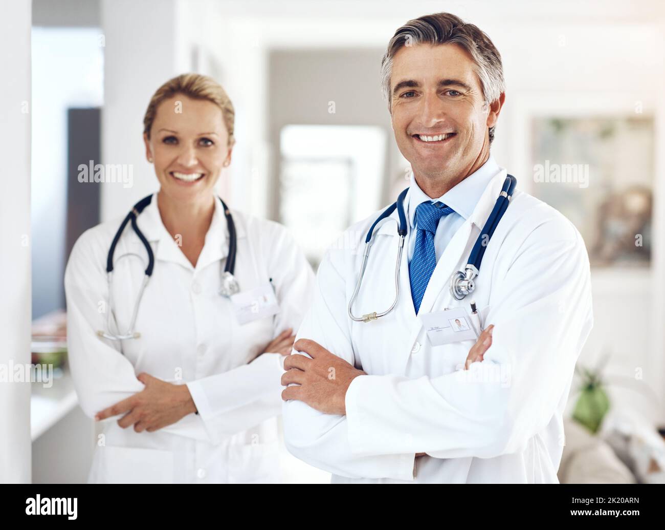 Confident we can take care of you. Cropped portrait of two doctors ...