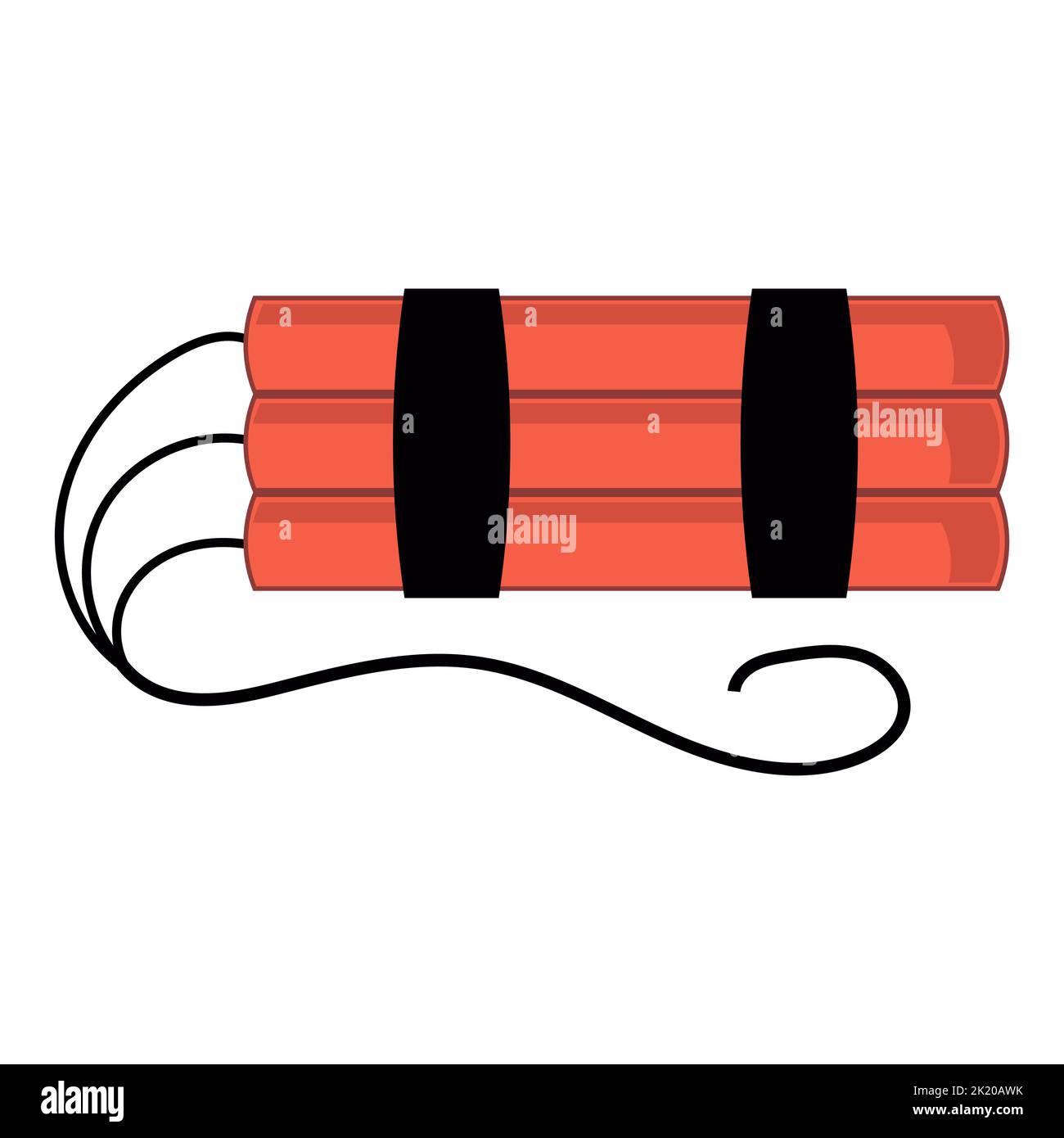 Cartoon dynamite and tnt explosives with timer and fuse. Fire bomb and ...